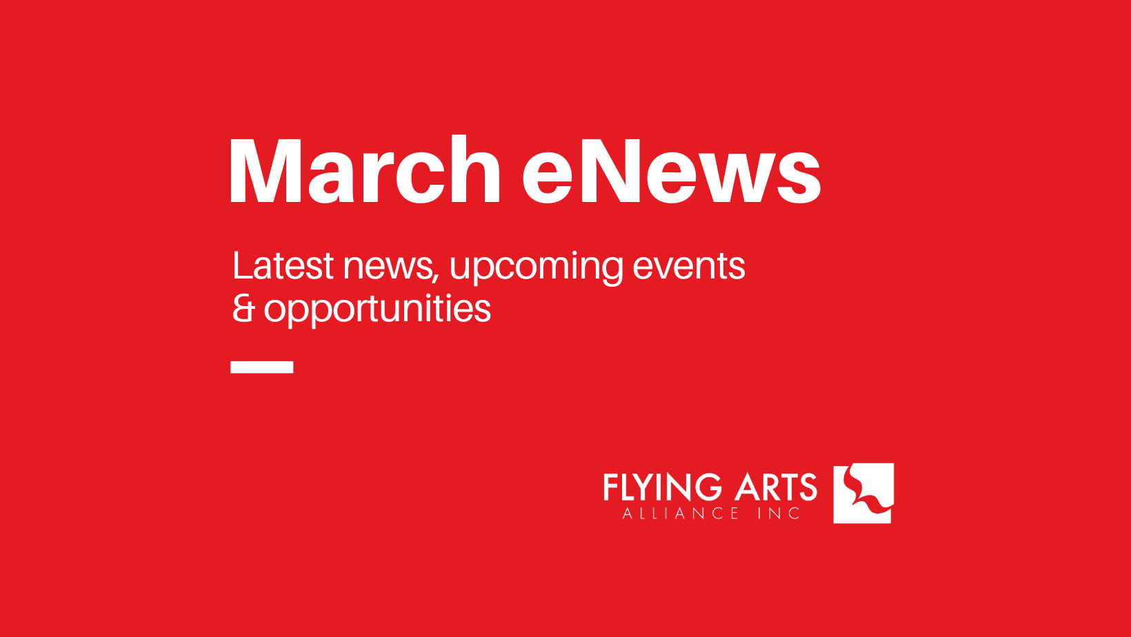 Flying Arts eNews: March 2022 - Flying Arts Alliance
