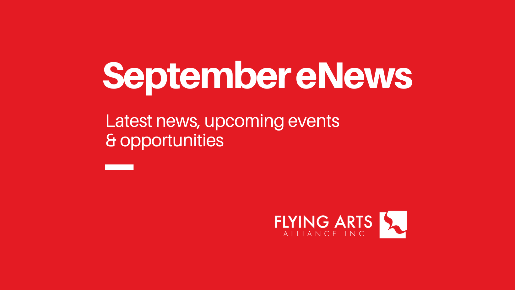 Flying Arts eNews: September 2023 - Flying Arts Alliance